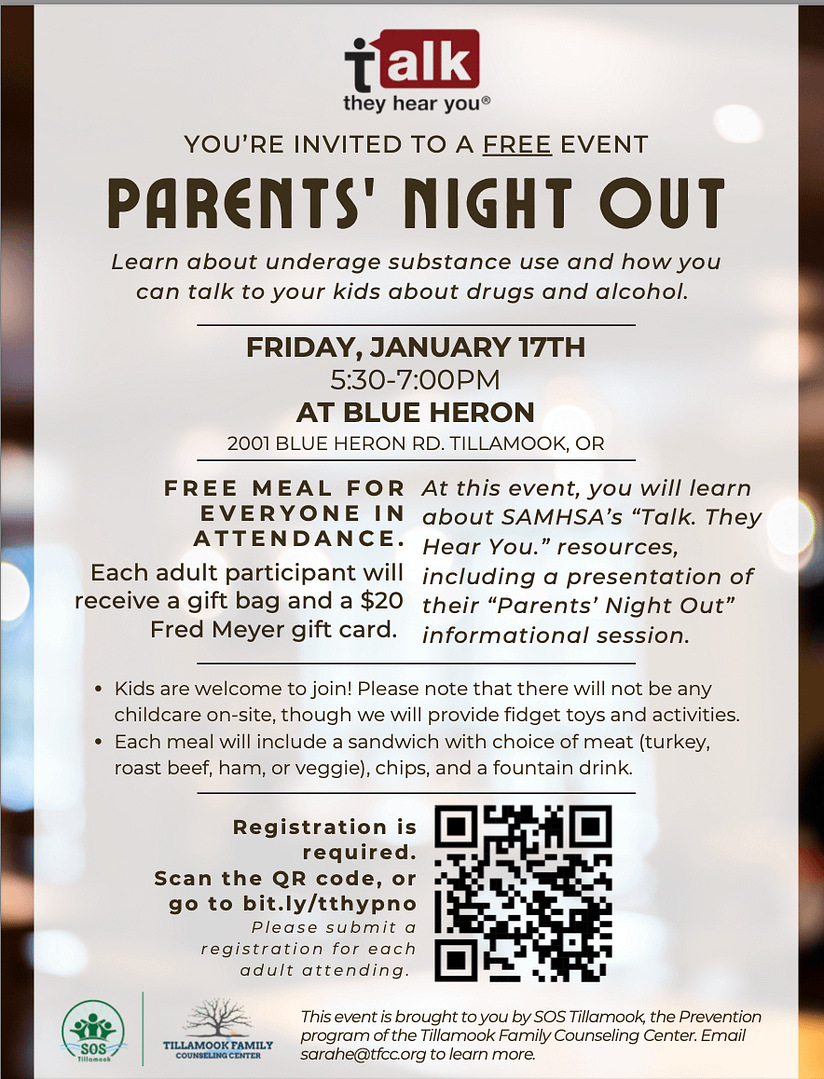 Prevention Program Highlights & Parent's Night Out - Tillamook Family ...